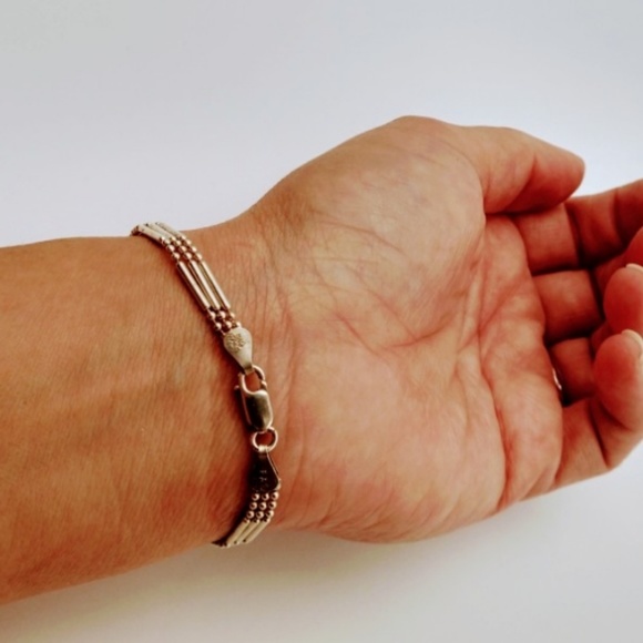 Fas | Jewelry | Vintage Silver Fas Italy Boho Bracelet | Poshmark